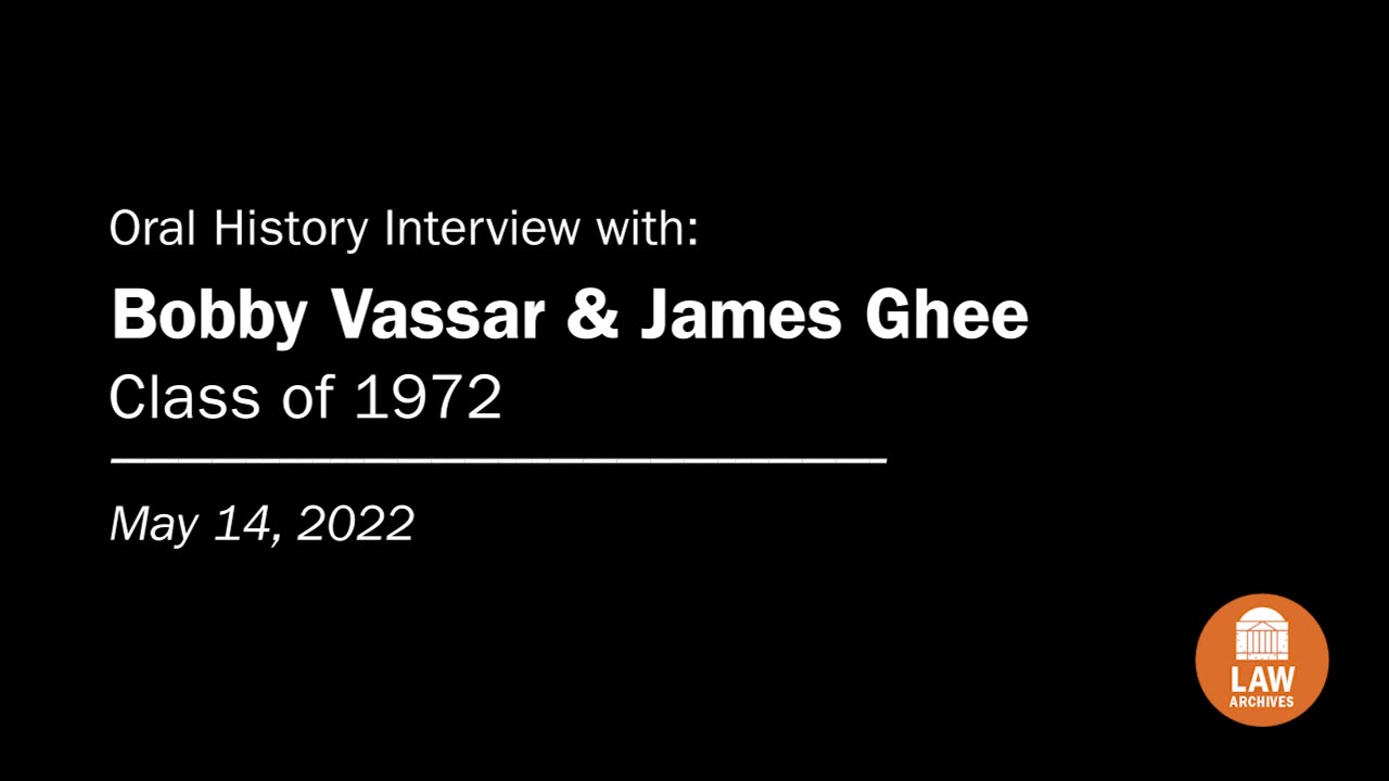 Oral History Interview with Bobby Vassar and James Ghee - Avalon Media ...